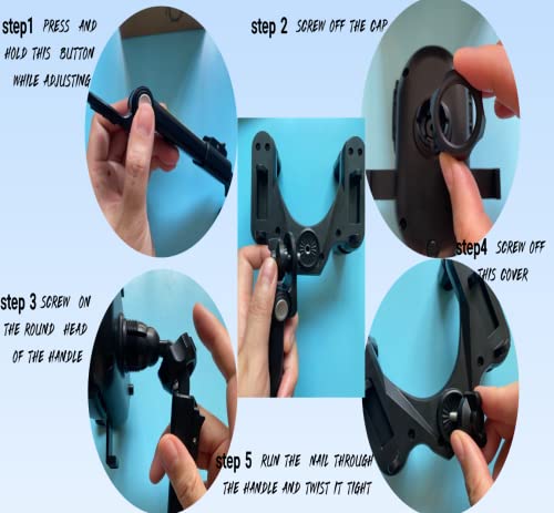 CJCTX Rear View Mirror Phone Holder for Car / 360° Rotatable and Retractable Car Phone Holder / 2022 Phone Mount for Car Like iPhone Samsung Smartphones