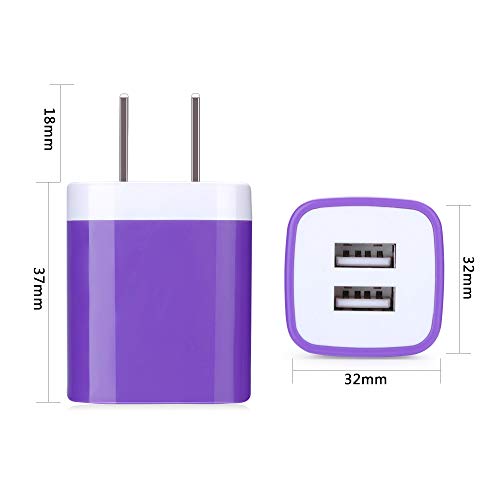 USB Charger Plug,Wall Charger,Charging Block,5-Pack 2.1A/5V Portable Power Cube Charger Adapter Compatible for iPhone 14/13/12/11 Pro Max/Xs Max/XR/X/8/7/6S/6 Plus,Samsung Galaxy S23 S22 S21,LG,Moto