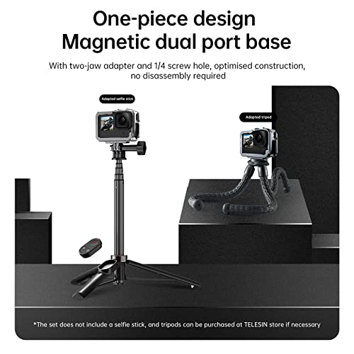 TELESIN Aluminum Cage Protective Case Frame Housing for GoPro Hero 11 10 9 Black, Fits Go Pro with ND CPL Lens Filter Max Lens on Camera, with Cold Shoe Connect to Video Light Microphone