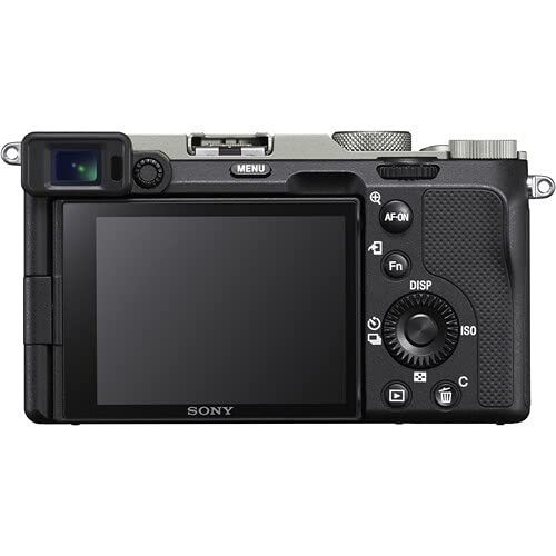 Sony a7C Mirrorless Camera FE 28-60mm f/4-5.6 Lens (Silver) Bundle with Accessories (64Gb High Speed Memory Card, 50" Tripod, Gadget Bag, Cleaning kit)