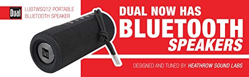 Dual Electronics LUBTWSQ12 Wireless Portable Bluetooth Speaker|TruWireless Bluetooth Stereo|Water Resistant IPX6 & Floats |360 Rich Dynamic Sound|100ft Wireless Range|15 Hour Playtime |Quick Charge