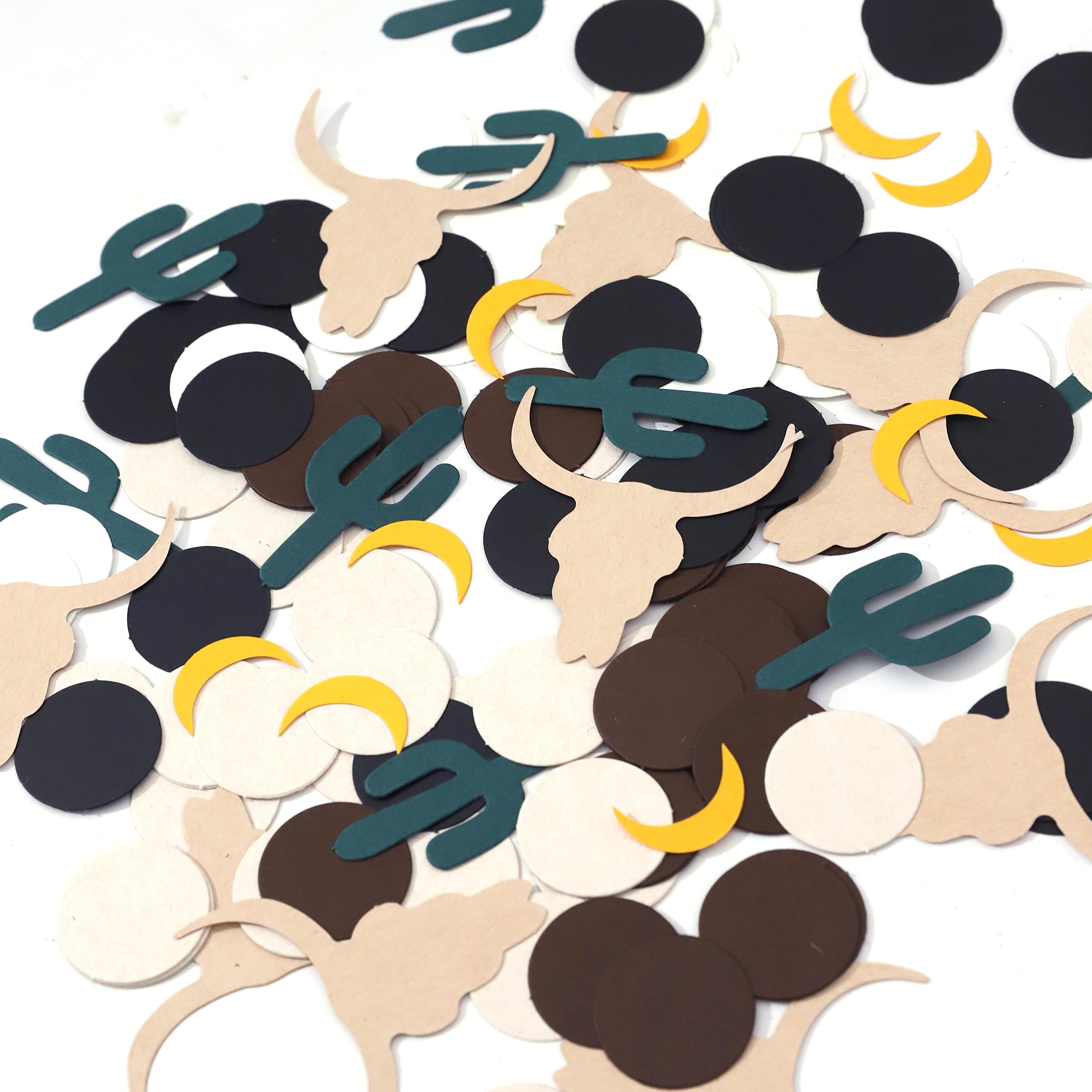 VAVAYAO 190 Pieces First Rodeo Confett Decoration - Western, Cowgirl, Birthday, Last Cowboy Day, Bachelorette Party, Baby Shower, Bullhead Cactus. Western Cowboy Theme Party Table Confetti .