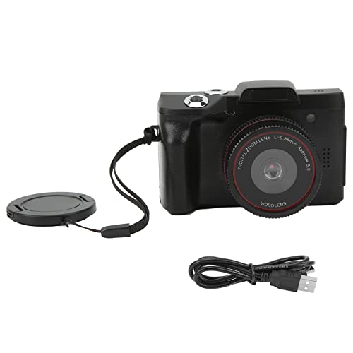 Digital Camera Vlogging Camera Video Camera, 1080P 16MP 16X Zoom Rechargeable Compact Camera with Loop Recording, 2.4 Inches LCD Screen, for Beginners Learners Kids