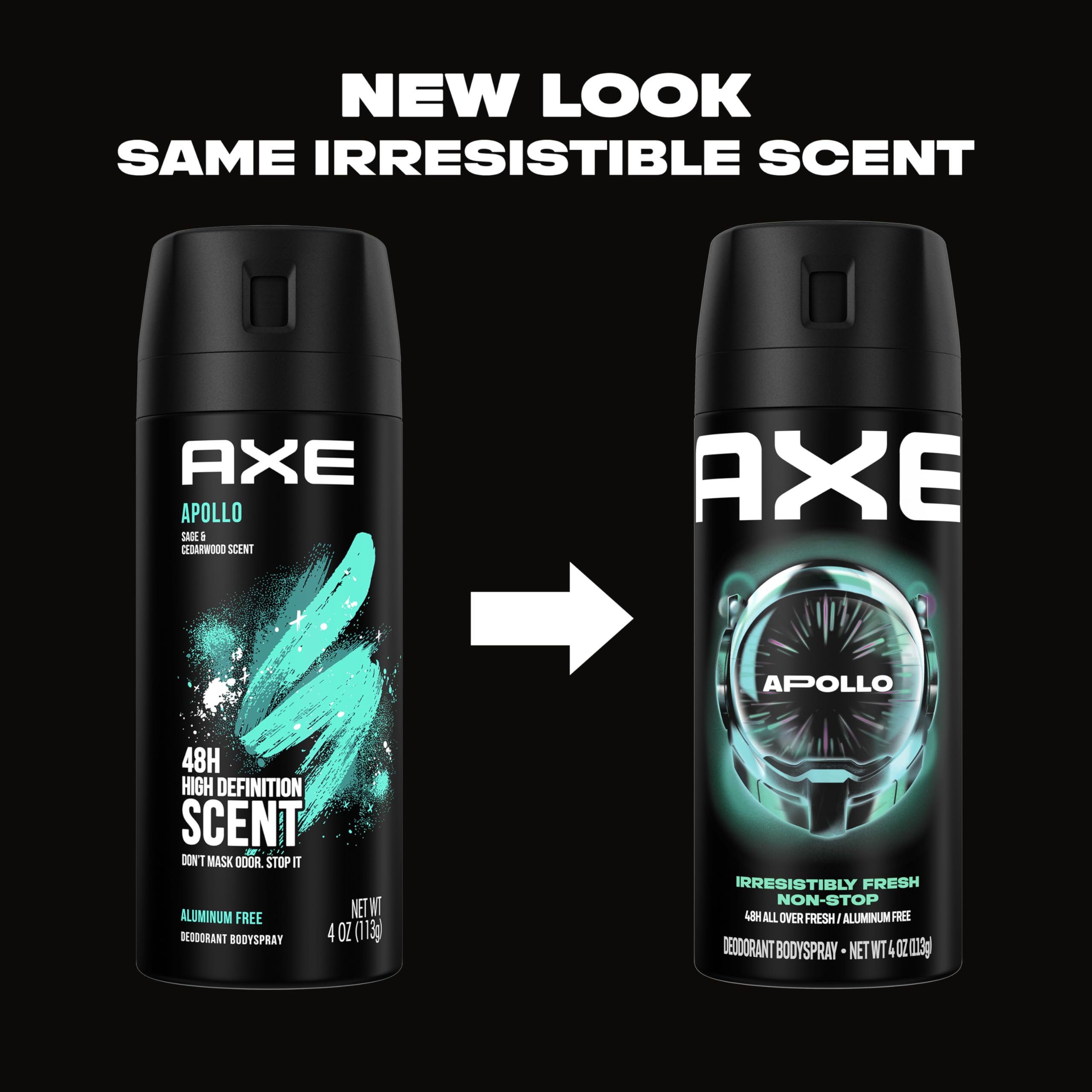 AXE Apollo Body Spray Deodorant Sage & Cedarwood for Long-Lasting Odor Protection, Deodorant for Men Formulated Without Aluminum 4.0 oz