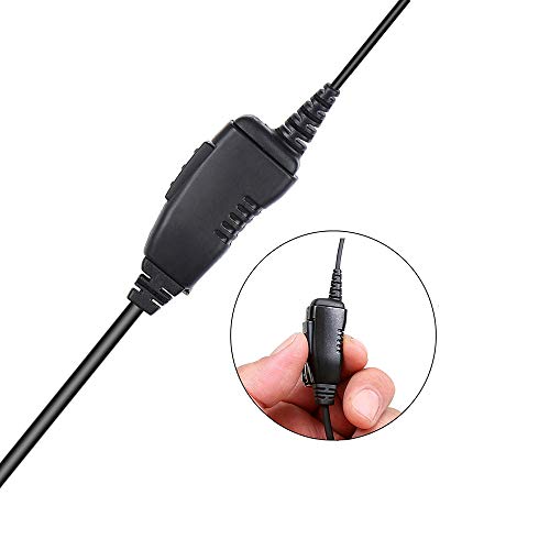 abcGoodefg Two Way Radio Earpiece, 2 Pin Walkie Talkie Earpiece Headset with PTT Mic Compatible with Motorola CP200 CP200D CLS1110 CLS1410 CLS1450 GP300 GP308