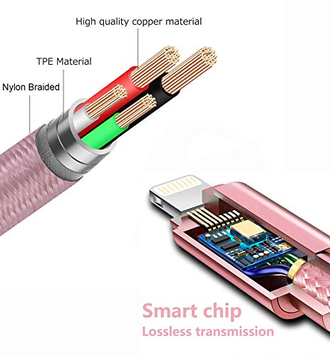 Aux Cord for iPhone, Lightning to 3.5mm Audio Nylon Braided Cable for iPhone 12 11 XS XR X 8 7 6 iPad iPod to Car/Home Stereo/Headphone/Speaker, Apple MFi Certified Headphone Jack Adapter