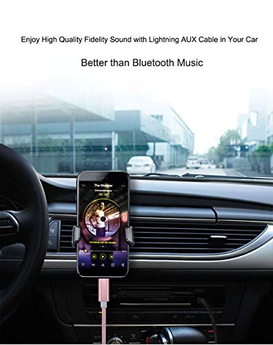 Aux Cord for iPhone, Lightning to 3.5mm Audio Nylon Braided Cable for iPhone 12 11 XS XR X 8 7 6 iPad iPod to Car/Home Stereo/Headphone/Speaker, Apple MFi Certified Headphone Jack Adapter