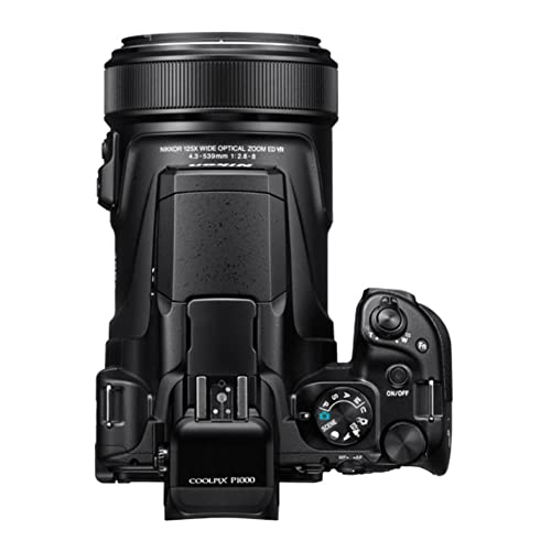 Nikon COOLPIX P1000 Digital Camera (Import Model) with Rechargeable Li-ion Battery, AC Adapter, USB Cable, Strap, Snap-On Front Lens Cap, Lens Hood