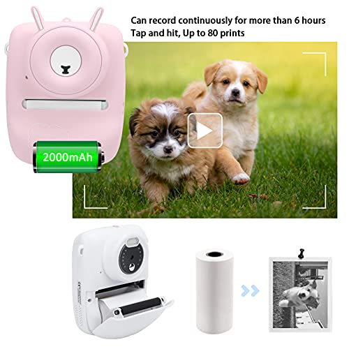 EBTOOLS Kids Digital Camera, 2.4inch IPS Display Kids Video Selfie Camera, Support up to 32GB Memory Card, Gifts for Children(Pink)