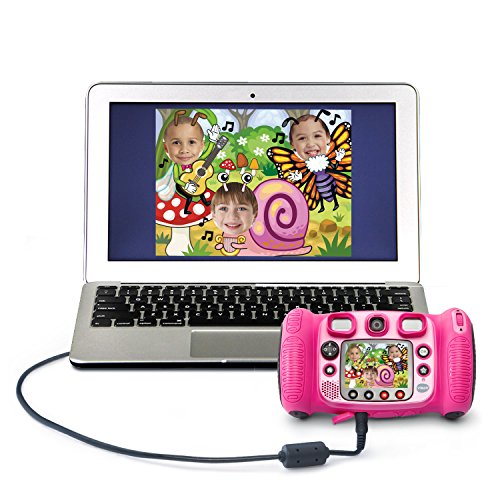 VTech Kidizoom Duo 5.0 Deluxe Digital Selfie Camera with MP3 Player and Headphones, Pink