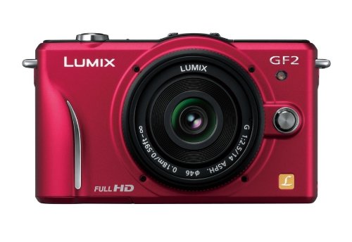 Panasonic digital SLR camera GF2 kit lens (14mm / F2.5 pancake lens included) full high-definition movie SLR Fine Red DMC-GF2 CR