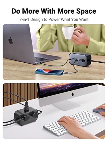 UGREEN 100W USB C Charging Station, DigiNest Pro GaN Power Strip with USB C, Desktop Charging Station with 3 AC, 3 USB C and 1 USB A, 6ft Extension Cord, for iPhone 14 Galaxy S23 iPad Air MacBook Pro