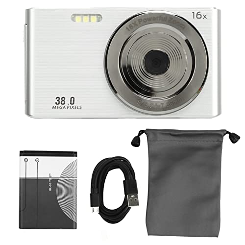Digital Camera,1080P 38MP 16X Digital Zoom Digital Camera for Photography, 2.4In Screen Shake Proof Zoom Camera with Fill Light, for Beginners Professionals