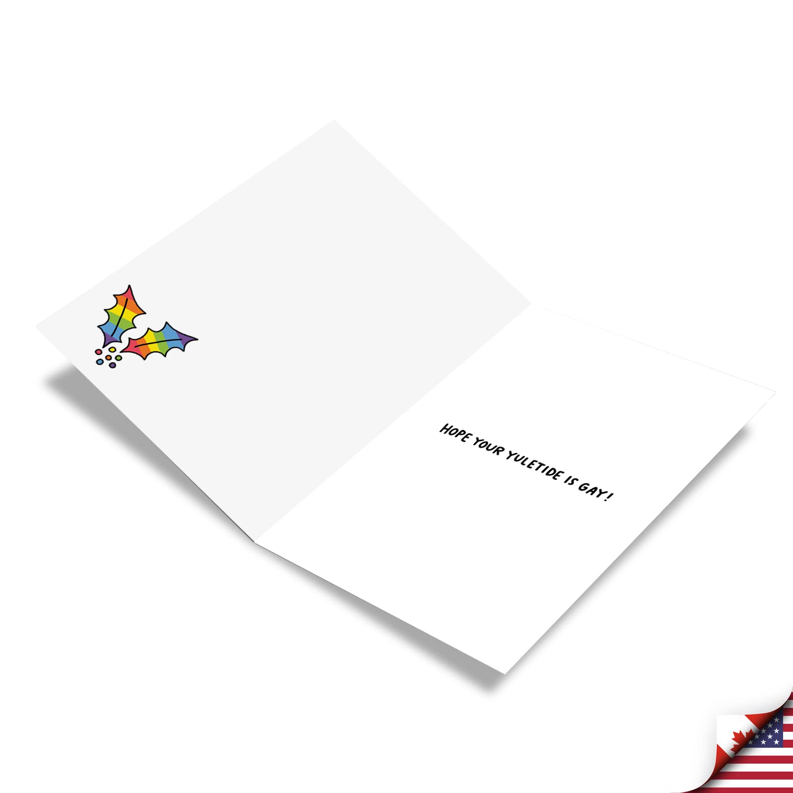 NobleWorks 12 Funny Christmas Greeting Cards Bulk Box Set with 5 x 7 Inch Envelopes (1 Designs, 12 Each) Happy Holly-Gays C7630XSG-B12x1