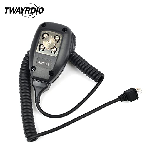 TWAYRDIO KMC-35 Standard Dynamic Mobile Radio Microphone (RJ45) Replacement Handheld Speaker MIC for Kenwood NX700 NX800 TK8180 TK7180 TK7360 TK8160