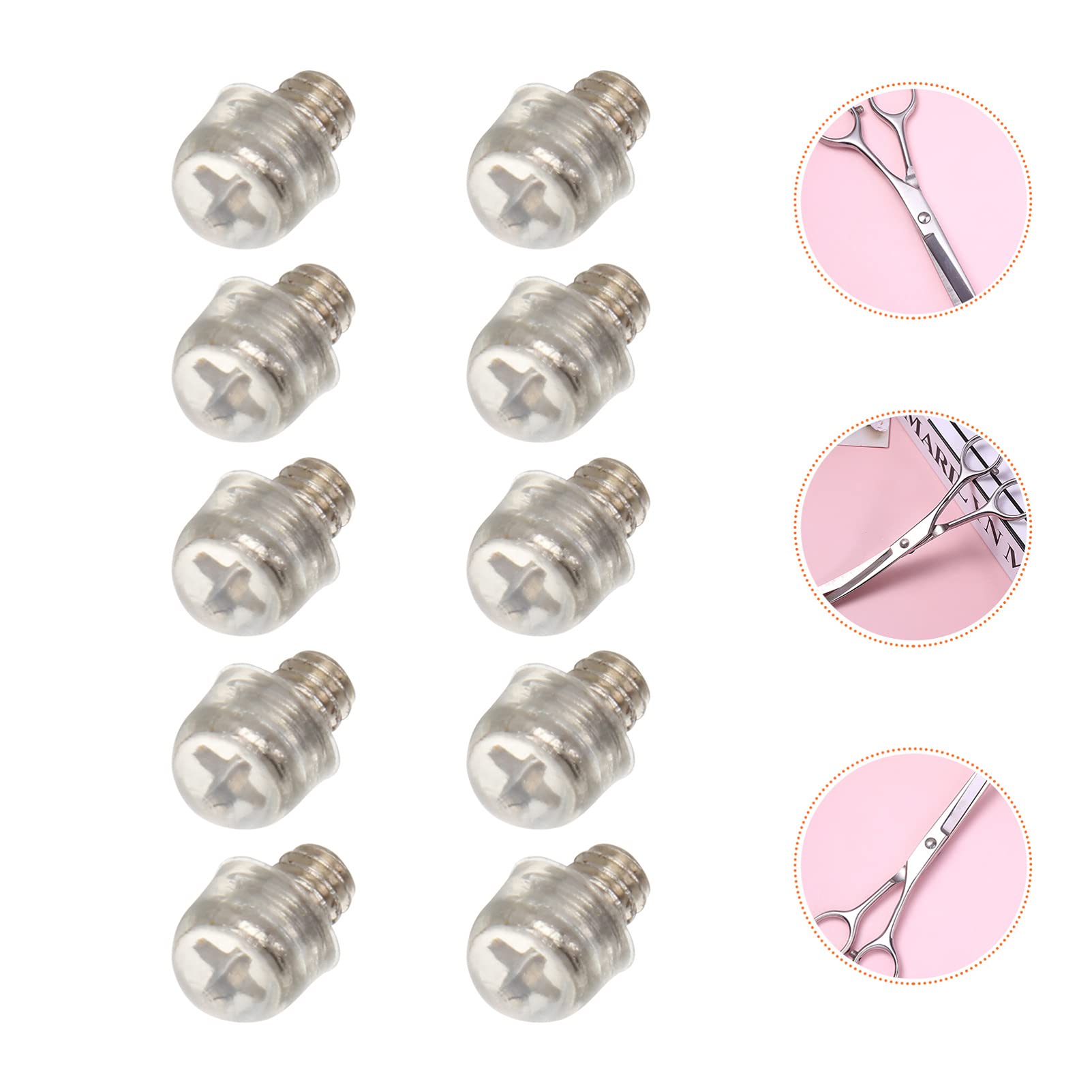 Balacoo 10pcs Hair Scissors Rubber Silencer Rubber Muffler Hair Scissor Silencer Accessories Styling Tools Barber Salon Replacement 2. 5MM Random Color