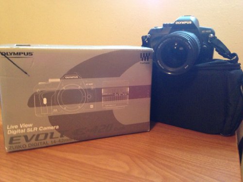 Olympus E-420 Black SLR Digital Camera with 14-42mm Zoom Lens & 2.7" LCD