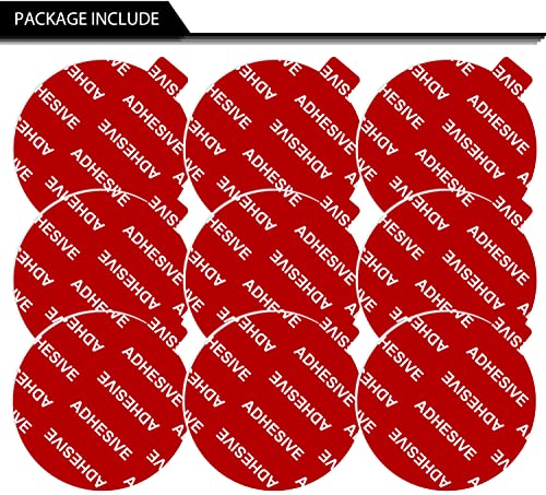 9 PCS 80mm(3.15 inches) Adhesives Pads for Dashboard/Windshield Suction Cup Mount, Transparent Double-Sided Sticker Windshield Mount Adhesives for Dashboard Mounting Disk/Camera/GPS/Car Phone Mount