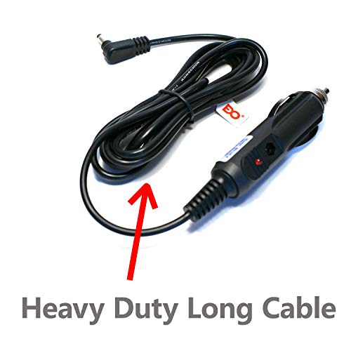 EDOTech 6-1/2' DC Car Charger Adapter Cable Power Cord for All 7" 9" 10" Sylvania Naviskauto Portable Single Dual Screen DVD Player