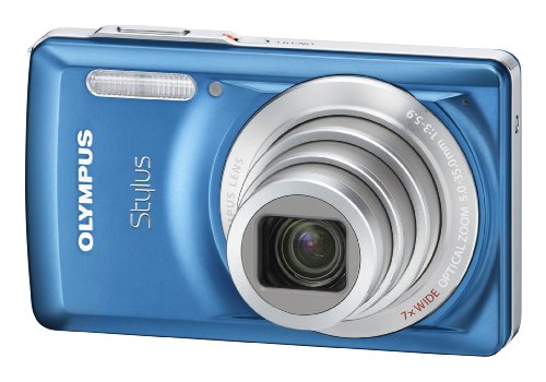 Olympus Stylus 7030 14 MP Digital Camera with 7x Wide Angle Dual Image Stabilized Zoom and 2.7-inch LCD (Blue) (Old Model)
