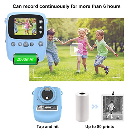 EBTOOLS Kids Digital Camera, 2.4inch TFT Screen Toddler Toy Camera, Support Up to 32GB Memory Card, for Christmas Birthday Gifts(Blue)