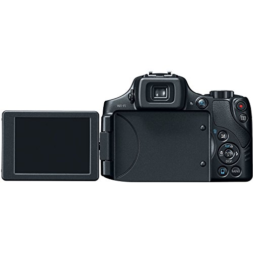 Canon Powershot SX60 16.1MP Digital Camera 65x Optical Zoom Lens 3-inch LCD Tilt Screen (Black)