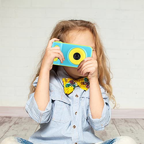 FikaLife 2 Inch 1080P Digital Toy Children's Camera Cartoon Outdoor Small Camera Gift(Blue)