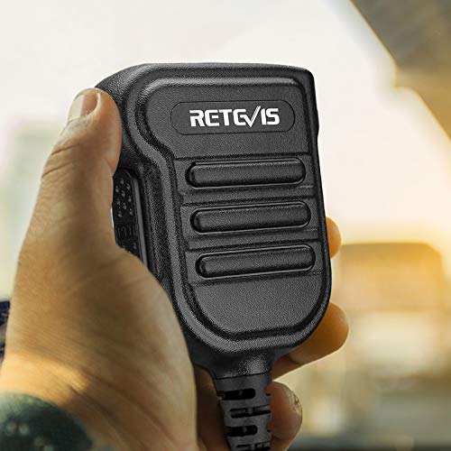 Retevis RT86 RT85 Walkie Talkie Speaker Microphone,IP54 Waterproof Radio Mic with 3.5mm Audio Jack Compatible with Baofeng UV-5R BF-F8HP Retevis RT22 RT21 RT68 RT81 RT3S RT5R RB75 2 Way Radio(1 Pack)
