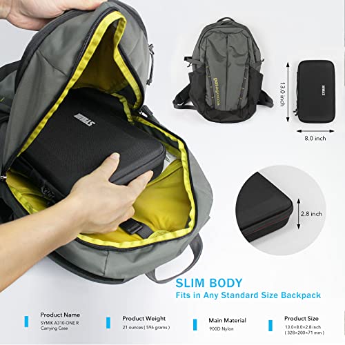 SYMIK S310-R Carrying Case for Insta360 ONE RS/R Action Camera, W/ Padded Separator; Fits Twin Edition, 4K Edition, Expert Edition, Invisible Selfie Stick, Bullet Time Handle/Tripod, Fast Charge Hub
