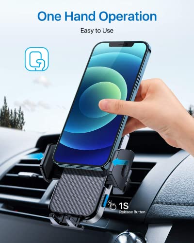 andobil Car Vent Phone Holder Mount [Upgraded Steel Hook, 3-Point Stable] Universal Vent Clip Cell Phone Holder Compatible with iPhone 14 Pro Max, Plus, 13, 12, S22, S23 etc, 360 Adjustable Holder