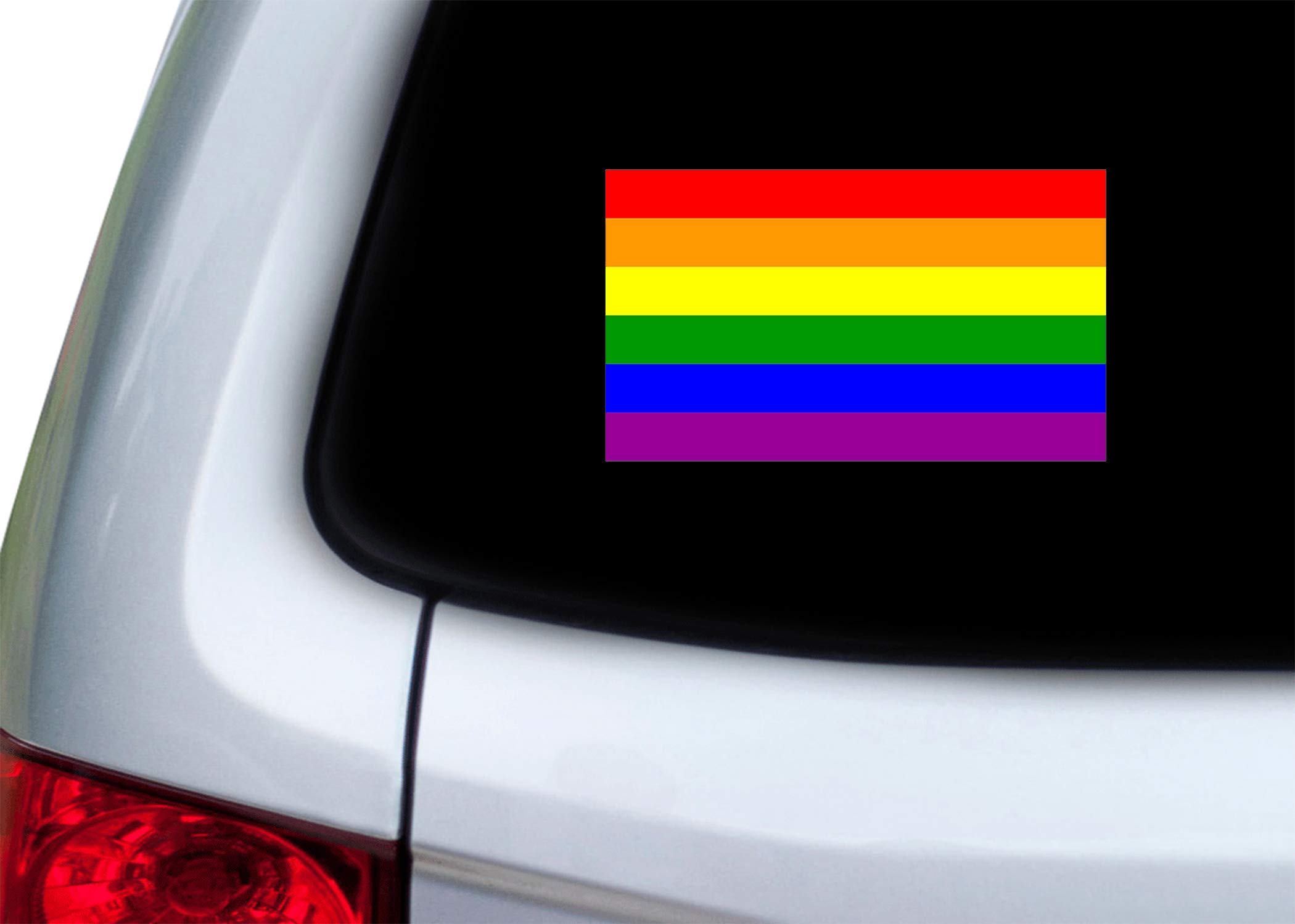 Rogue River Tactical LGBT Rainbow Flag Sticker Car Decal Bumper Sticker Gay Pride Lesbian Bisexual Transgender Support (5x3)