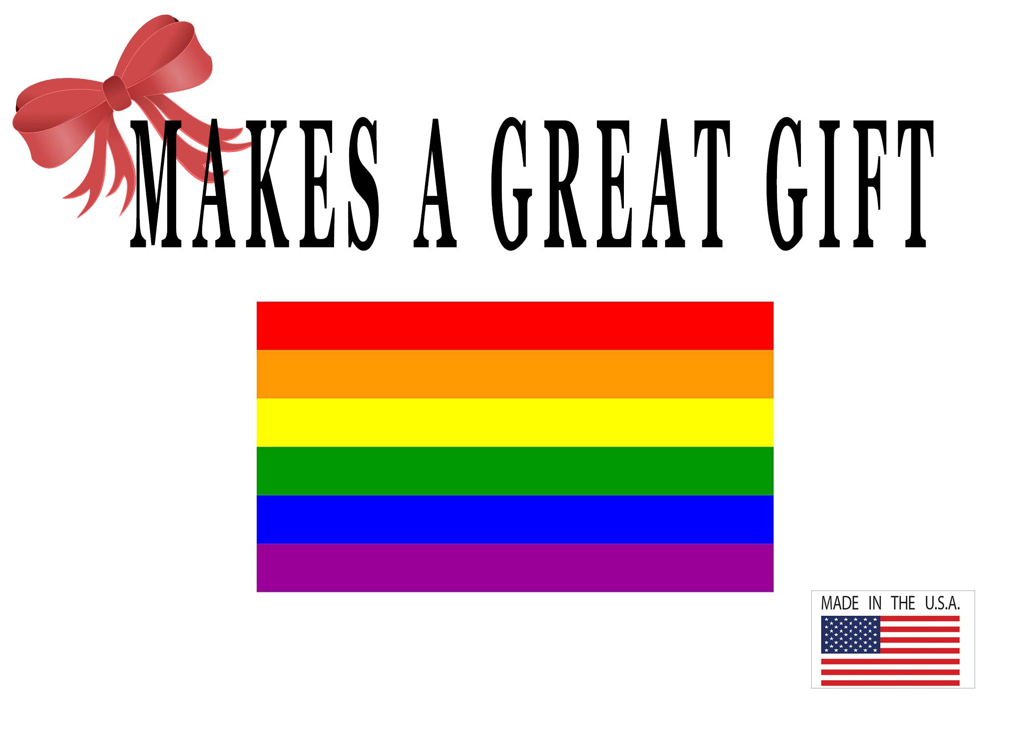 Rogue River Tactical LGBT Rainbow Flag Sticker Car Decal Bumper Sticker Gay Pride Lesbian Bisexual Transgender Support (5x3)