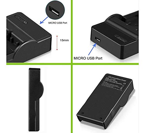 Battery Charger for Sony Alpha ILCE-3000, ILCE-3500, ILCE-5000, ILCE-5100, ILCE-6000, ILCE-6100, ILCE-6100L, ILCE-6100Y, ILCE-6300, ILCE-6400, ILCE-6500 Mirrorless Digital Camera