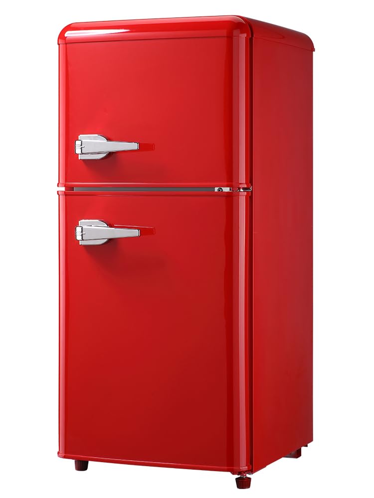 Tymyp TY-FLS-80G-RED-H006 Refrigerator with Freezer, Red