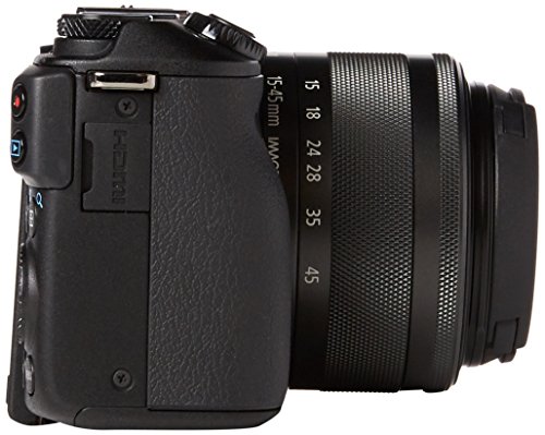 Canon EOS M3 24.2MP 1080P Wi-Fi Camera with EF-M 15-45mm is STEM Lens (Black) International Version (No Warranty)