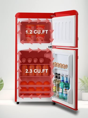 Tymyp FLS-80G-RED-ZQL01 Compact Refrigerator, Red