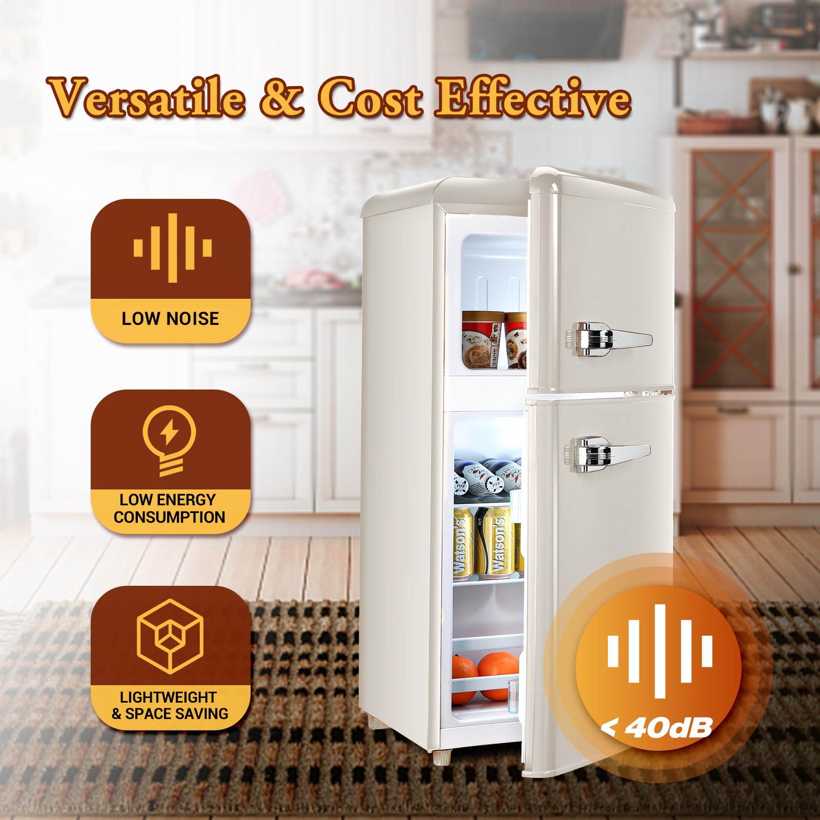 Tymyp FLS-80G-cream-ZQL11 Compact Refrigerator, Cream