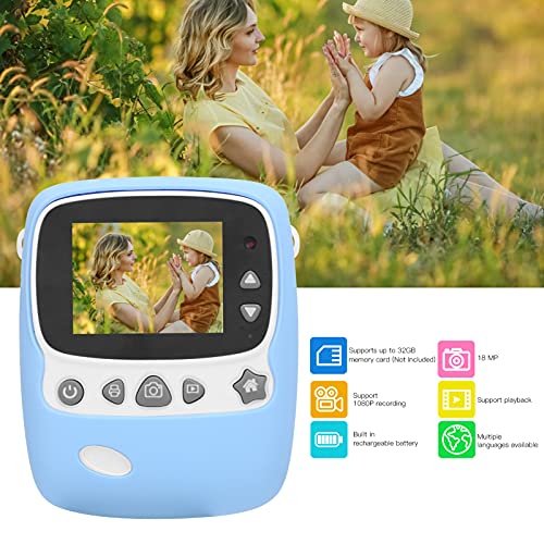 EBTOOLS Kids Digital Camera, 2.4inch IPS Display Kids Video Selfie Camera, Support up to 32GB Memory Card, Gifts for Children(Blue)