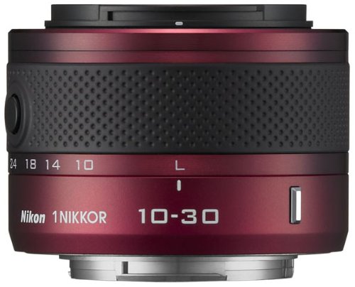 Nikon 1 J2 Compact System Camera with 10-30mm and 30-110mm Double Lens Kit - Red (10.1MP) 3 inch LCD