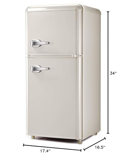 Tymyp FLS-80G-cream-ZQL01 Compact Refrigerator, Cream