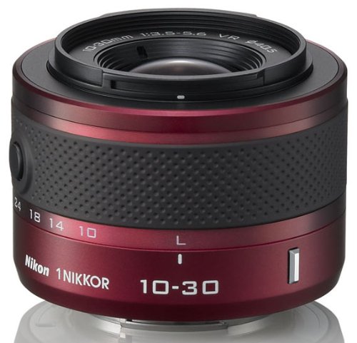 Nikon 1 J2 Compact System Camera with 10-30mm and 30-110mm Double Lens Kit - Red (10.1MP) 3 inch LCD