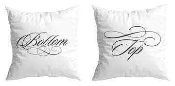 Set of 2 Naughty Pillow Covers | Gift for Gay Men | Fits 18x18 Inch Pillows | Funny Gift for Husband | Soft and Washable
