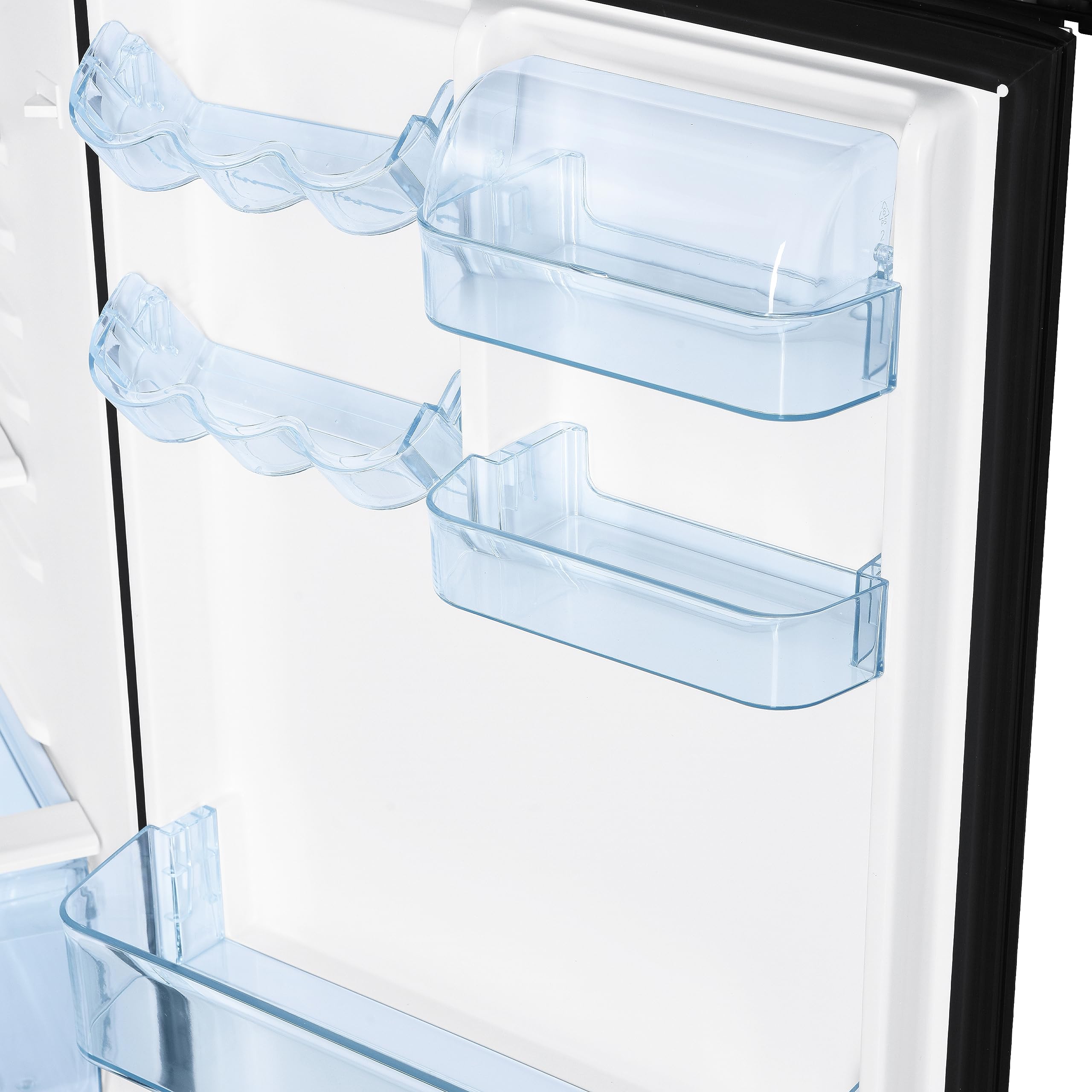 West Bend Apartment Refrigerator Freestanding Dual Door Design Fridge with Top Freezer, Adjustable Electronic Control and Frost Free Defrost, for Condo, House, Small Kitchen Use, 10.1 Cu.Ft, Metallic