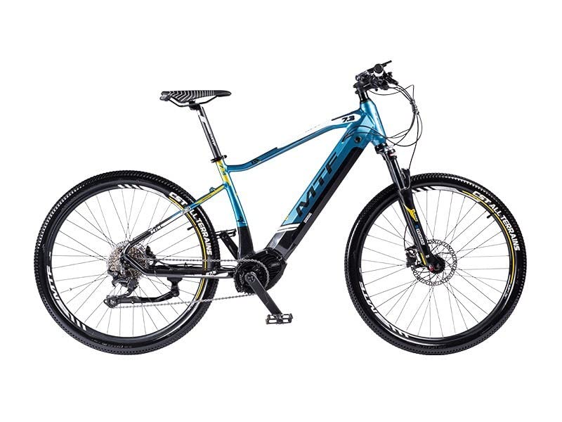 Hill 7.3 18 18 in. MTB Folding Electric Vianelli E-Bike, Blue
