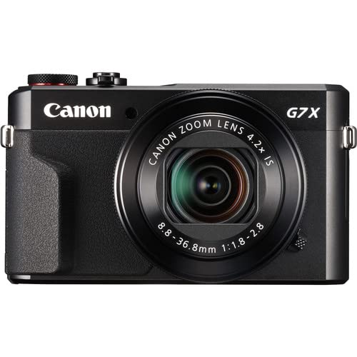 Canon PowerShot G7 X Mark II Digital Camera (1066C001) + 64GB Memory Card + 2 x NB13L Battery + Corel Photo Software + Charger + Card Reader + LED Light + Soft Bag + More (Renewed)
