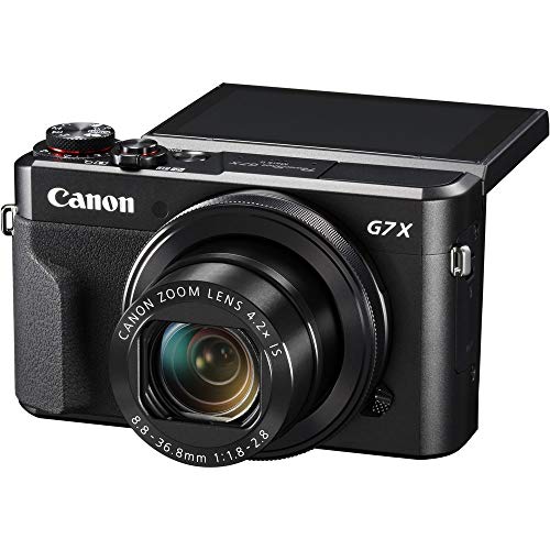 Canon PowerShot G7 X Mark II Digital Camera (1066C001) + 64GB Memory Card + 2 x NB13L Battery + Corel Photo Software + Charger + Card Reader + LED Light + Soft Bag + More (Renewed)