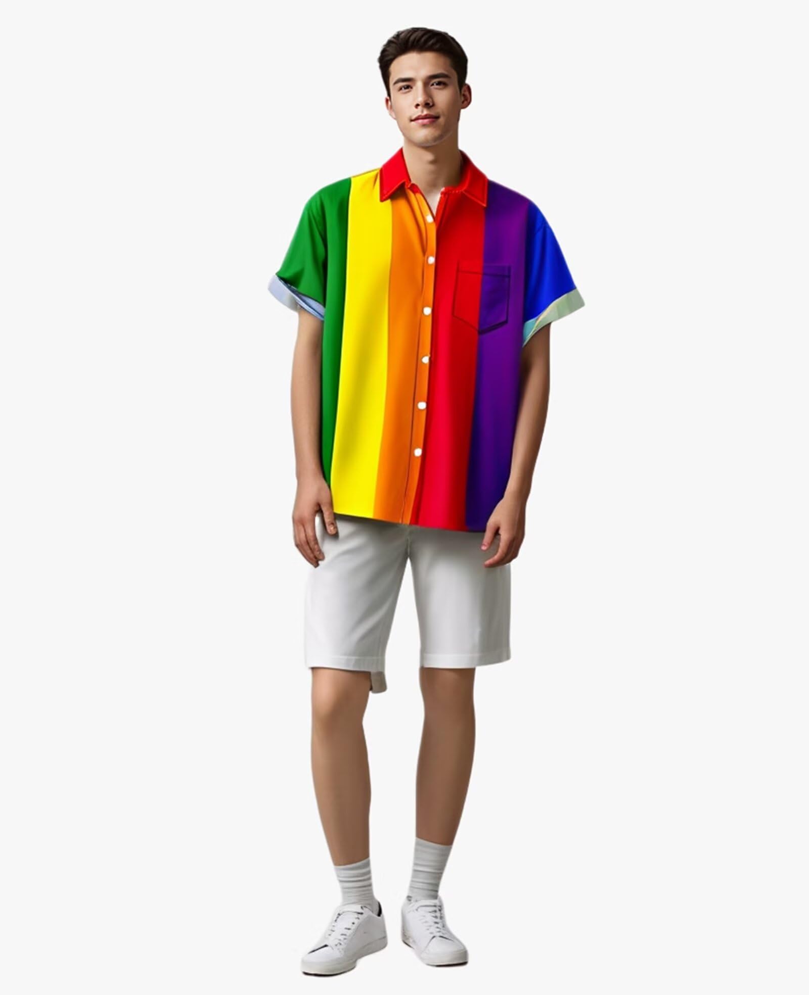 Gwnnb Gay Shirts for Men Bowling Print Short Sleeve Regular Fit Hawaiian Casual Button Down Beach Shirts