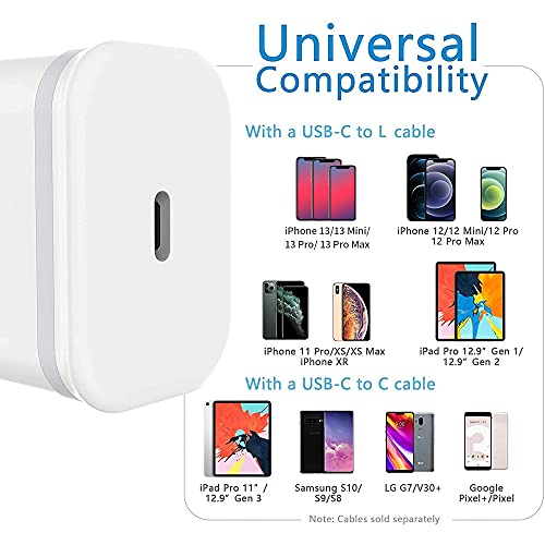 LUOATIP 20W USB C Fast Charger for iPhone 14/14 Plus/14 Pro/14 Pro Max, PD 3.0 Wall Plug USBC Charging Cube Power Delivery Block Adapter for iPhone 13 12 11 Pro Max SE 2020, Pad Pro, AirPods Pro