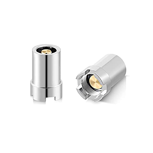 2 Pack Thread Magnetic Ring Adapter Threaded Ring Adapter Nickel-plated Solid Brass Connector (2pcs)