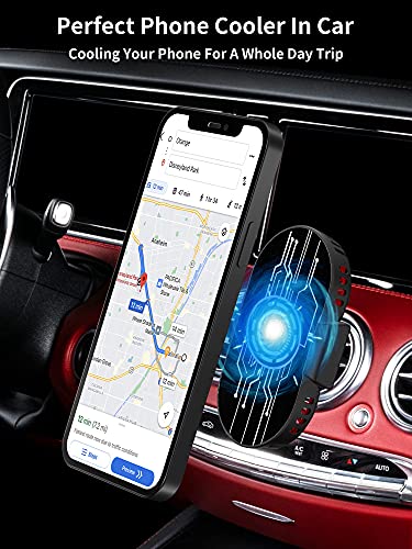 SakuraClub Semi-Conductor Phone Cooler, Cellphone Radiator with Dual Cooling Chip, Cooling Case for iOS/Android Phones, Fit for Mobile Gaming, Video Streaming, Car Driving